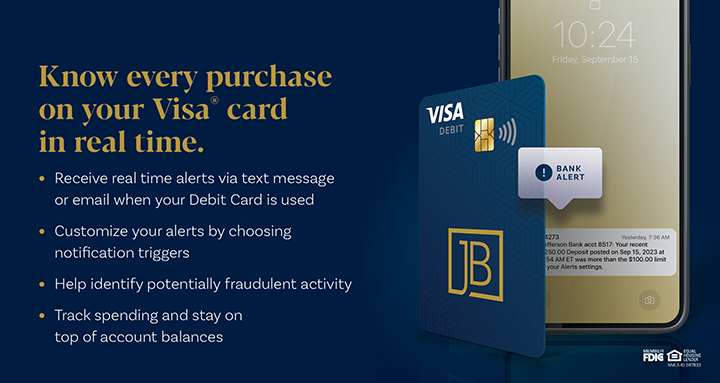 Jefferson Bank Card Alerts - Welcome